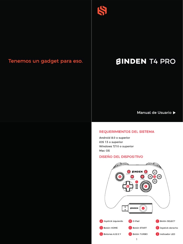 Manual del Gamesir T4 Pro en Español | PDF