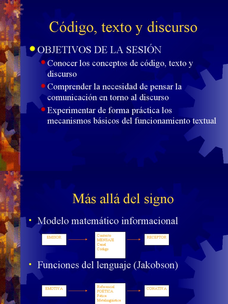 Codigo Texto y Discurso | PDF | Semiótica | Hablar en público