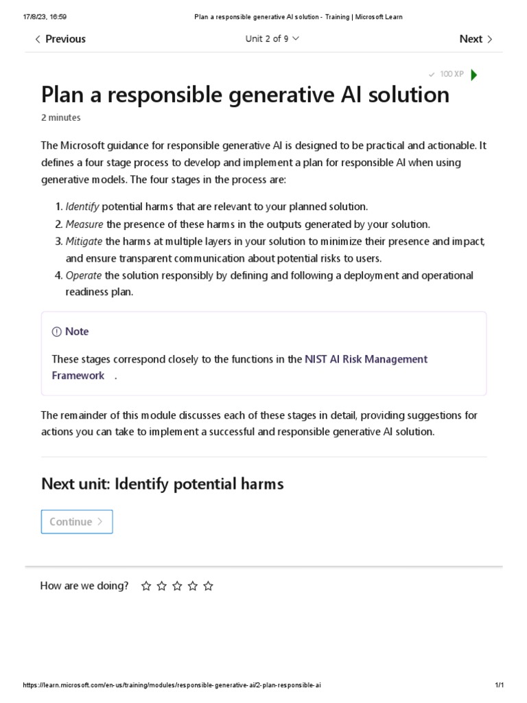 Four Stages of Responsible AI Planning | PDF