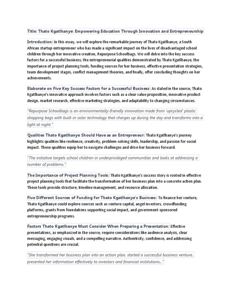 Business Research Task | PDF | Entrepreneurship | Cognition