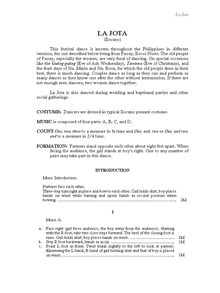 La Jota | PDF | Language Arts & Discipline | Foreign Language Studies