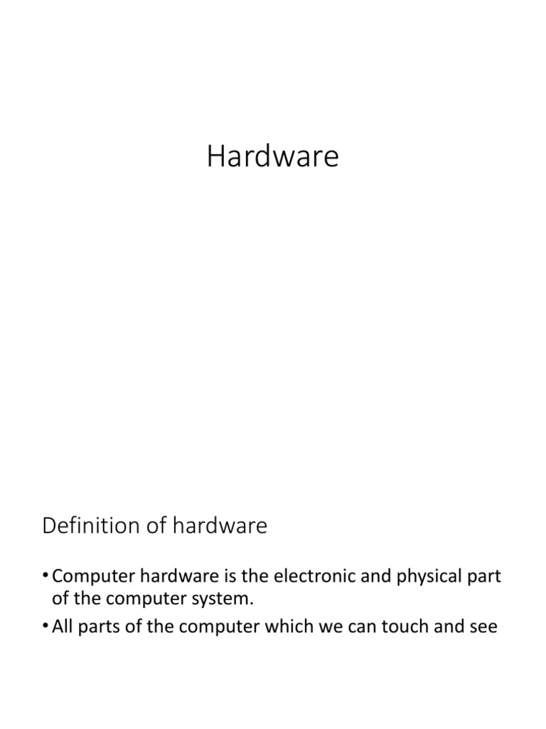 HARDWARE | PDF | Printer (Computing) | Computer Data Storage