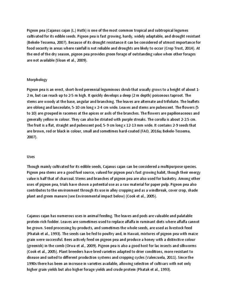 Pigeon Pea | PDF