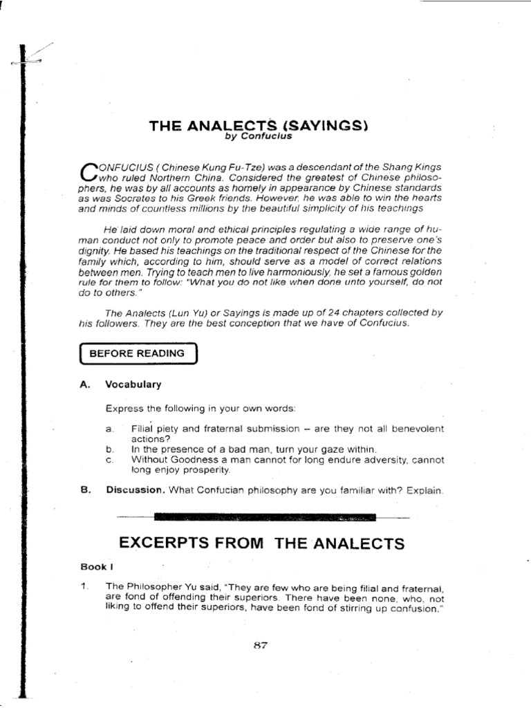 The Analects by Confucius | PDF