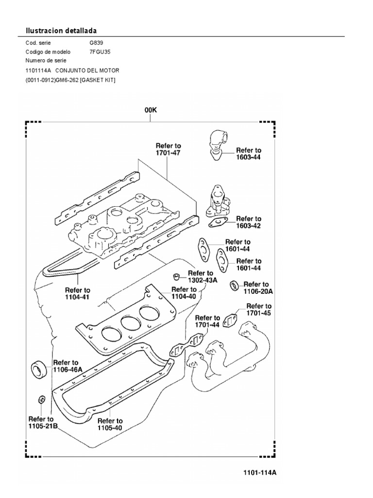 Detalles del Conjunto Motor G839 | PDF