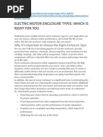 Types of Motor Enclosures Explained | PDF