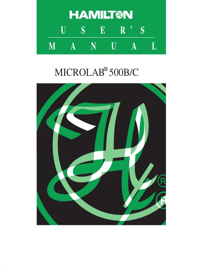 Hamilton Microlab 500 BC Users Manual | PDF