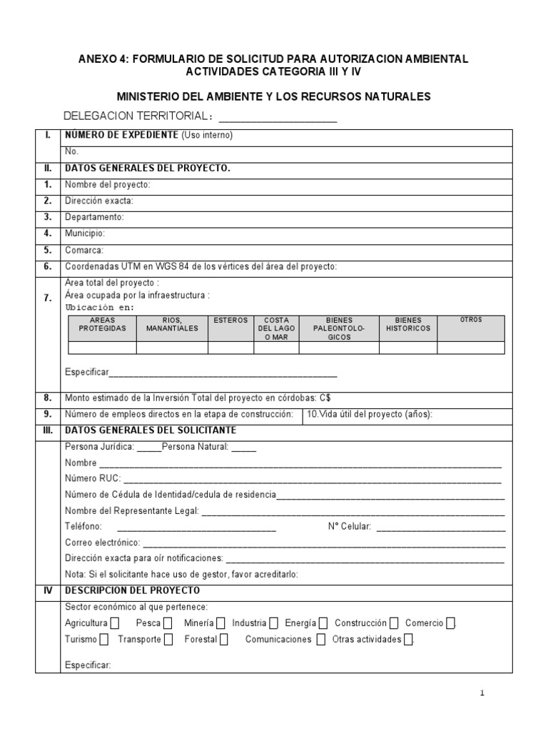 Anexo 4. Formulario Categoria III A y IV | PDF | Agua