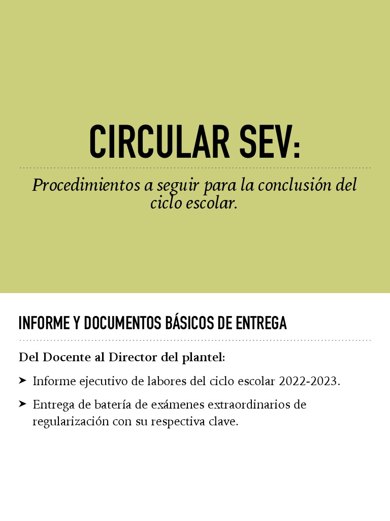 Circular Fin de Ciclo | PDF