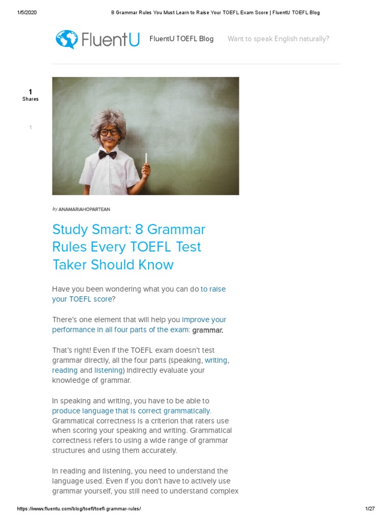 TOEFL Grammar Rules for Higher Scores | PDF | Adverb | Adjective