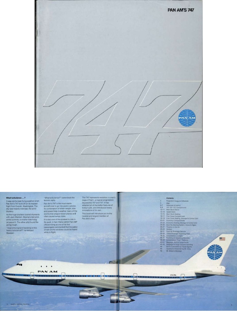 Pan Am Boeing 747 Brochure - 1969 | PDF
