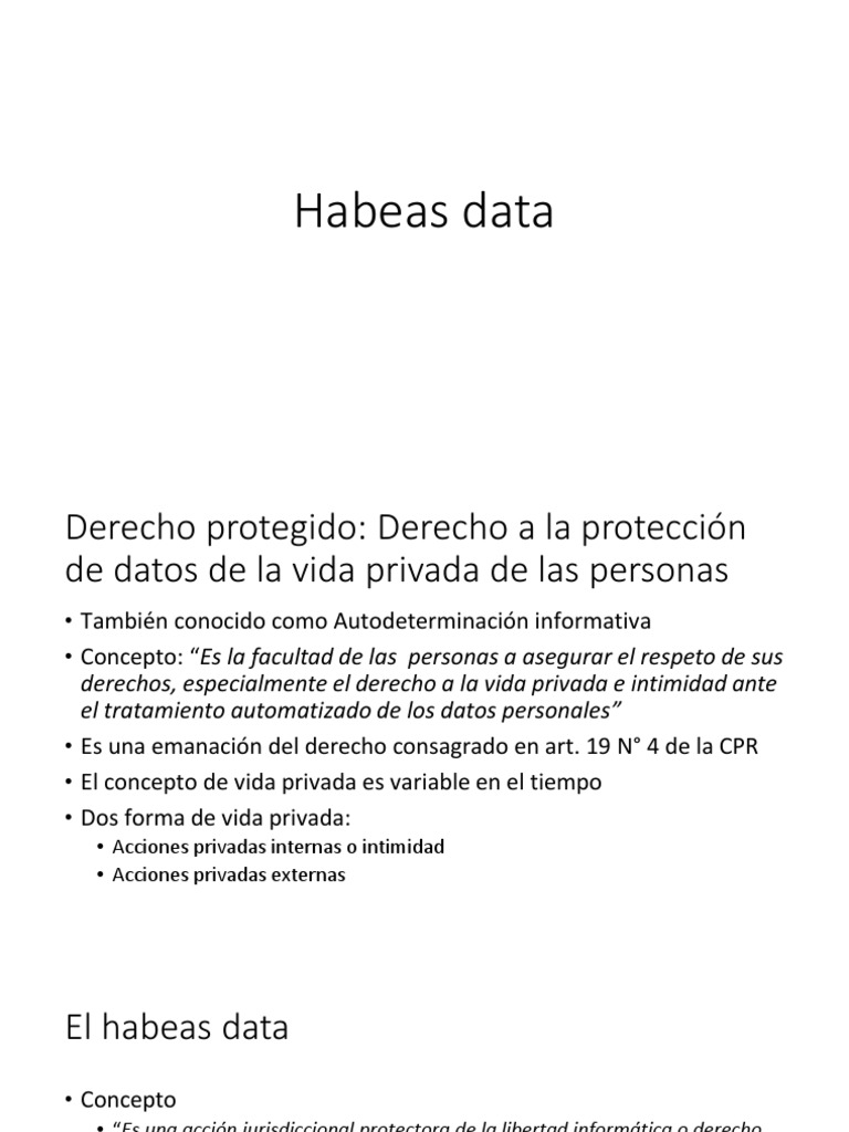 Habeas Data | PDF