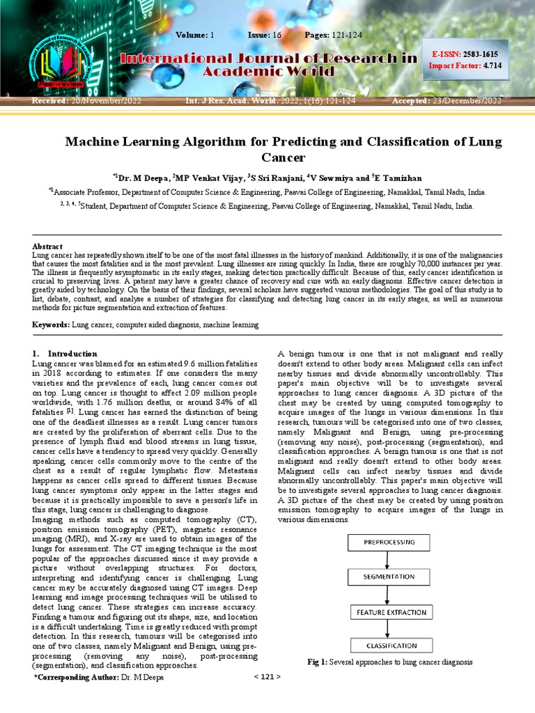 Lung Cancer Prediction Pdf Self Improvement