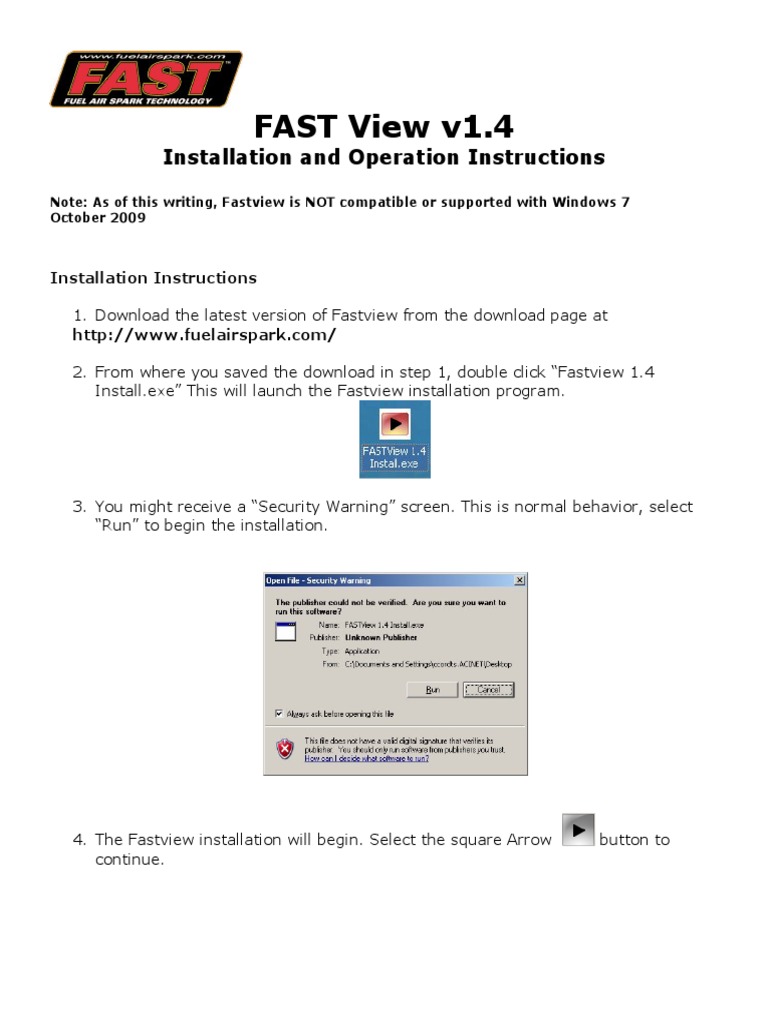 Fastview v1.4 Operation Guide | PDF | Usb | Computer File
