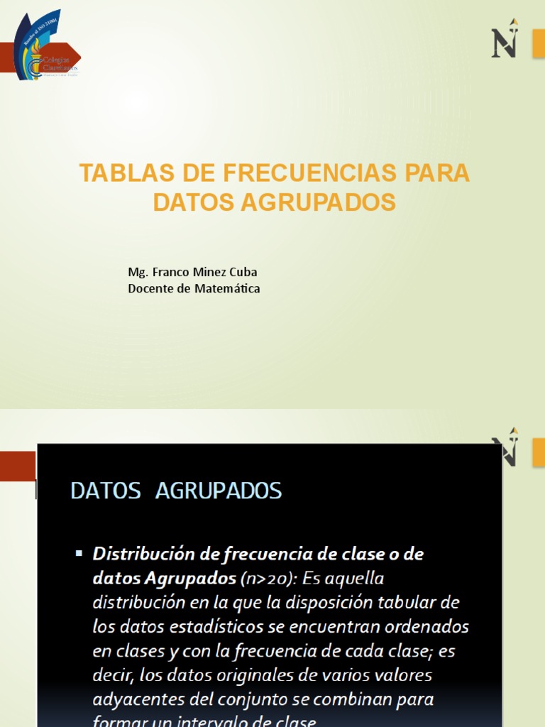 2S-3S Tabla Frecuencia Dat Agrup | PDF | Estadísticas | Metodología de encuesta