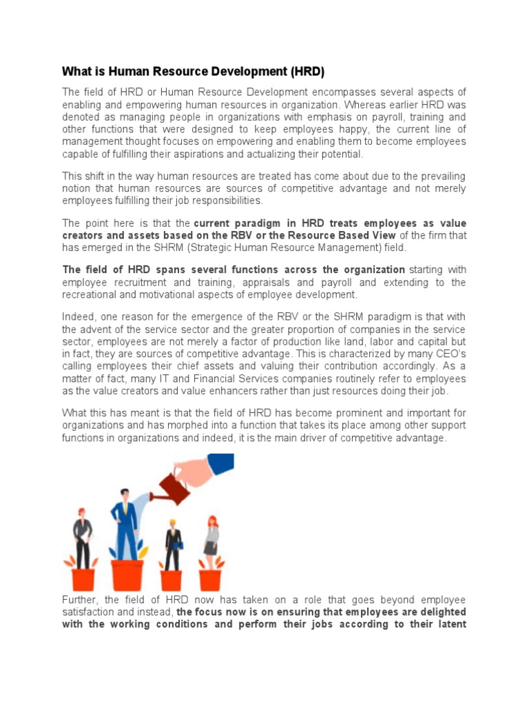 What Is Human Resource Development | PDF | Career & Growth