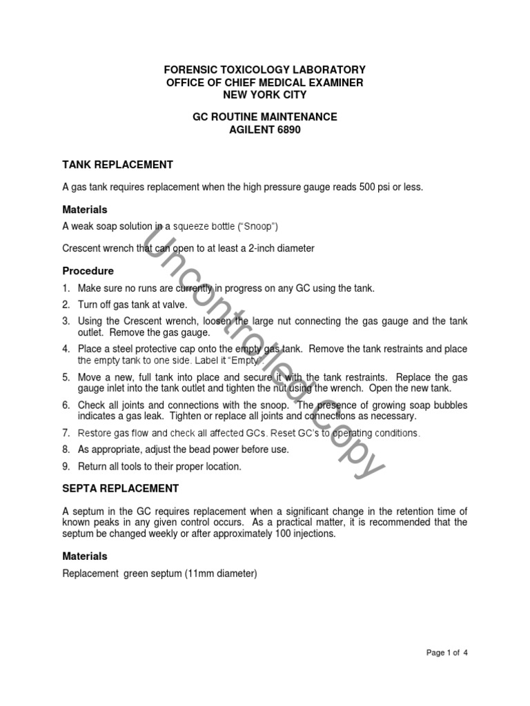 GC-NPD - G - GC Maintenance | PDF | Gas Chromatography | Nut (Hardware)