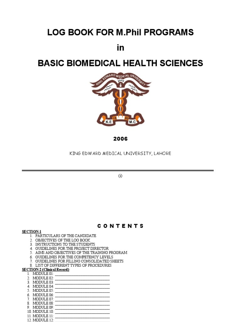 LOG BOOK Basic Sciences | PDF | Teachers | Knowledge