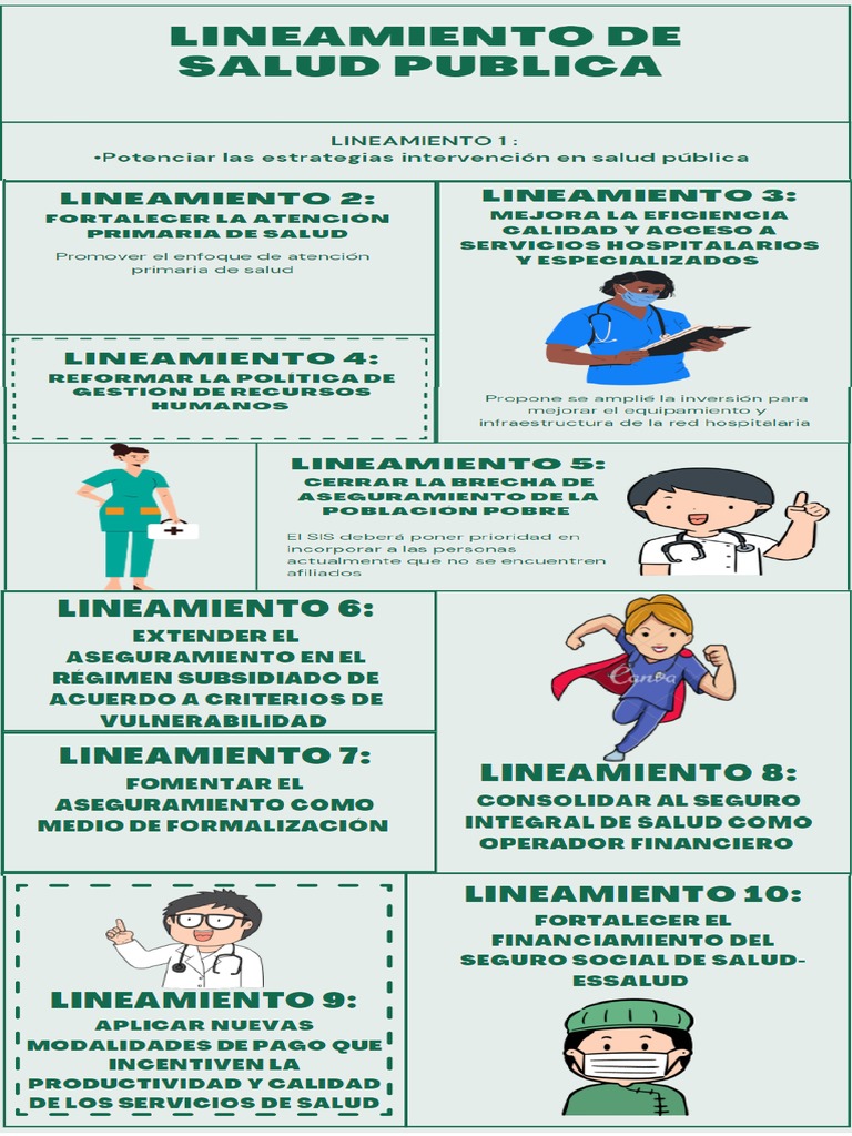 Infografia Lineamientos Salud Publica | PDF