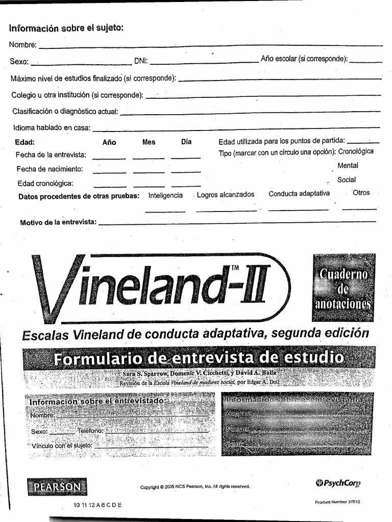 Vineland protocolo | PDF