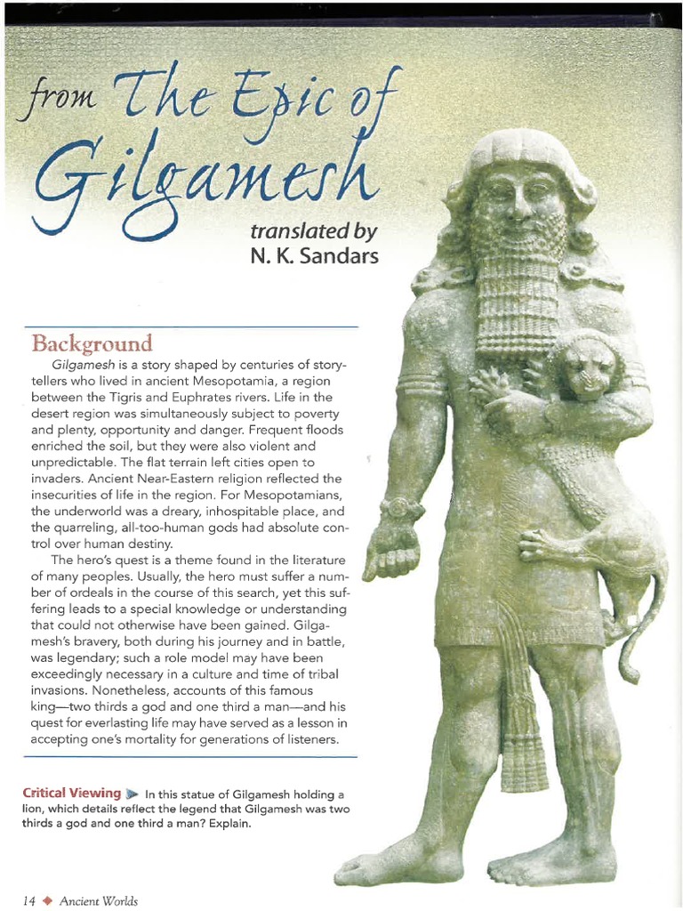 Epic of Gilgamesh Full | PDF