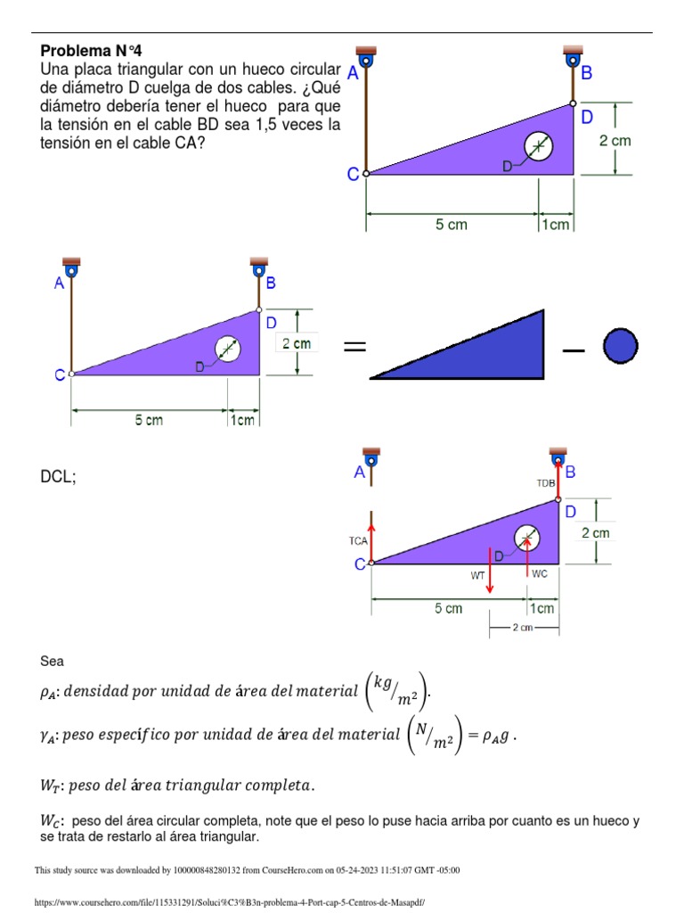 Soluci N Problema 4 Port Cap 5 Centros de Masa PDF | PDF