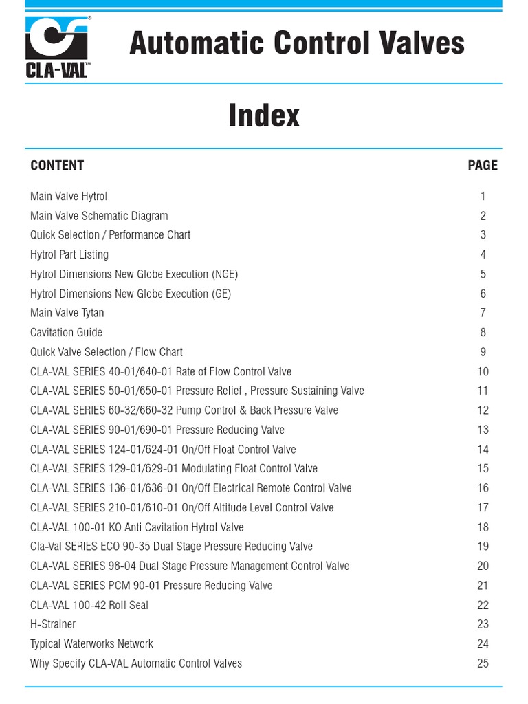 CLA VAL Brochure1 | PDF