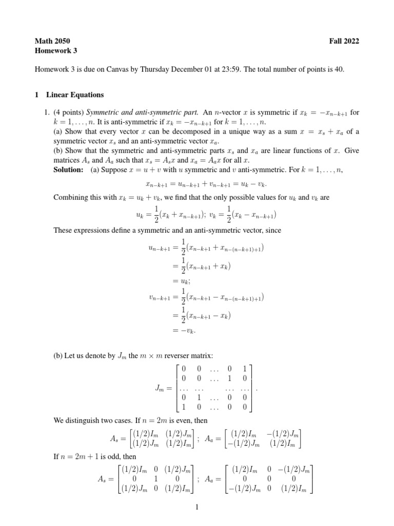 HW3 Solution | PDF