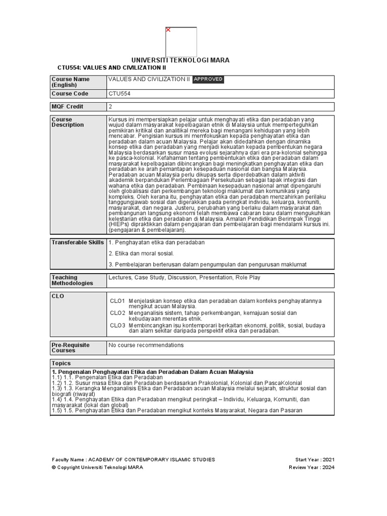 Silibus Values and Civilization Ii | PDF