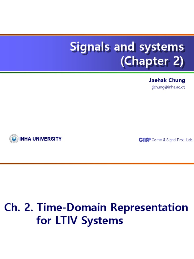 Signal - System - Ch2 (LTIV) | Download Free PDF | Theoretical Computer ...