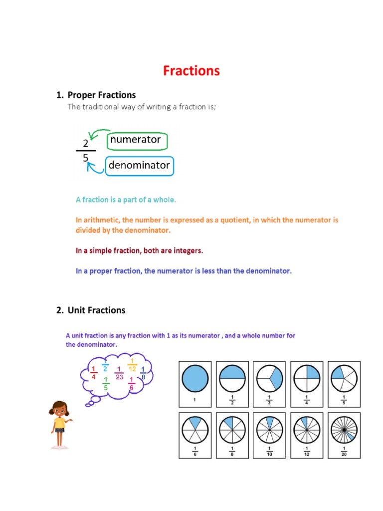 Grade 5 Maths Fractions | PDF | Abstract Algebra | Notation