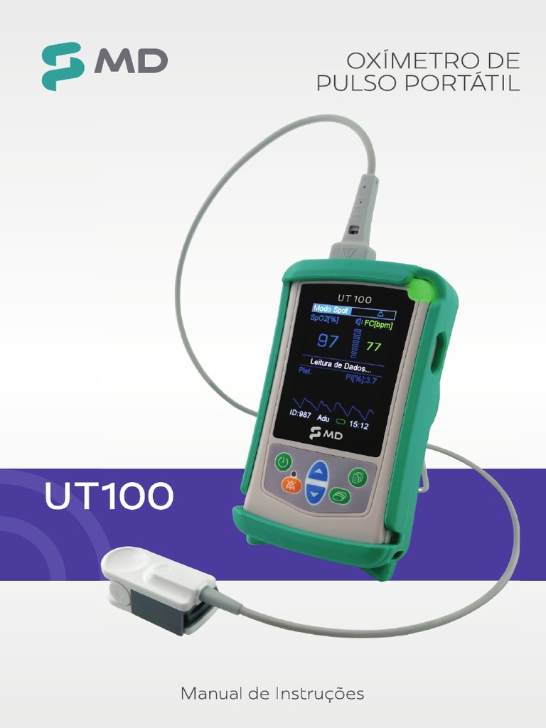 Oximetro de Pulso MD Portatil UT100 | PDF | USB | Frequência cardíaca