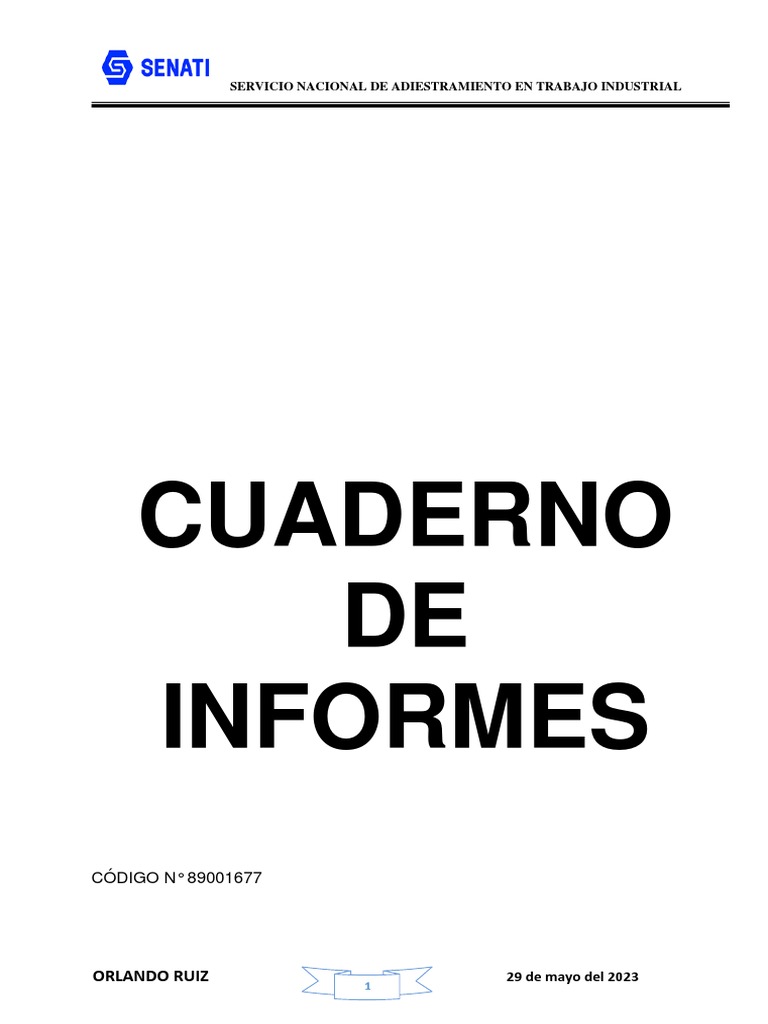 CUADERNO - DE - INFORMES Semana 1 | PDF