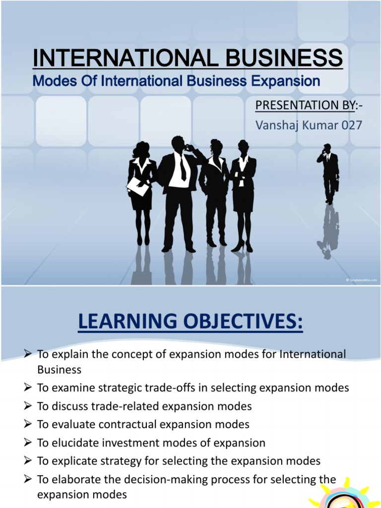 IB Modes of International Bussns Exp | PDF | Exports | Franchising