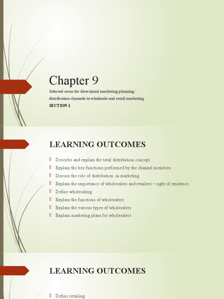 Chapter 9 - Section 1 | PDF | Retail | Marketing