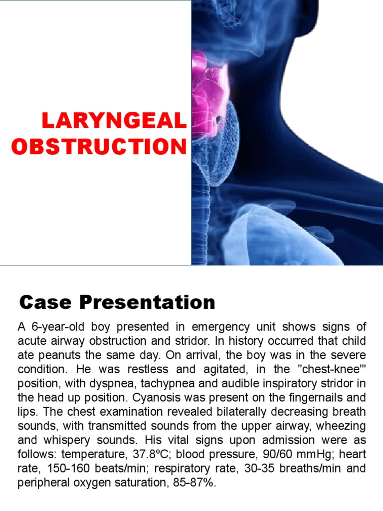 Laryngeal Obstruction | PDF | Larynx | Breathing