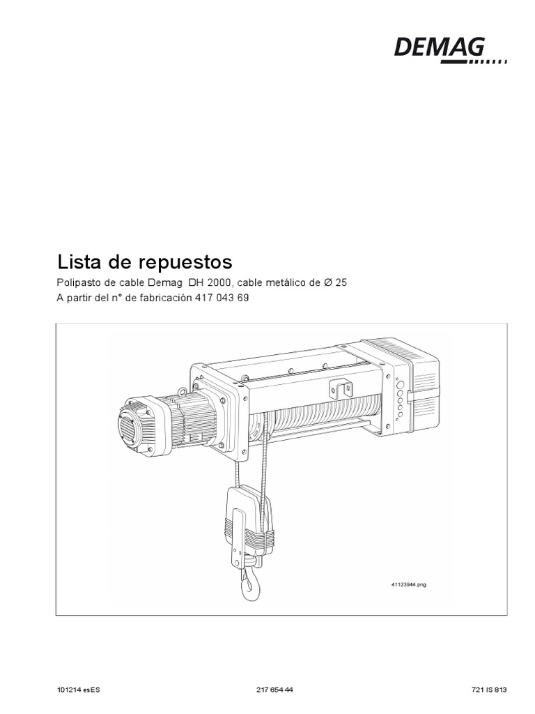 DH 2000 Cable de 25mm de Diametro DEMAG | PDF