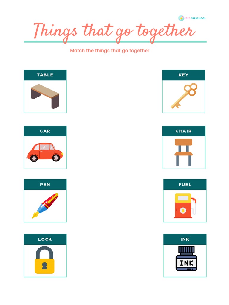 Things That Go Together Worksheet | PDF