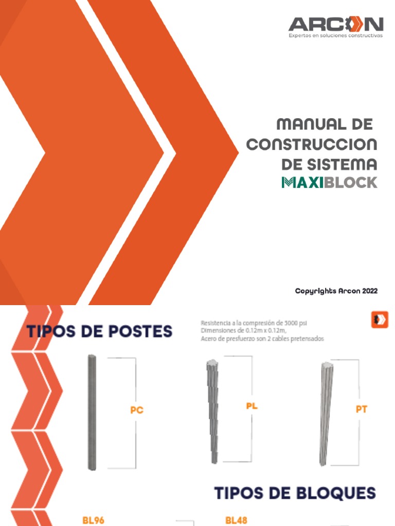 Manual de Instalacion Sistema Maxiblock (2) | PDF | Viga (Estructura ...
