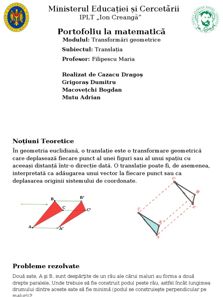 Portofoliu La Matematică | PDF