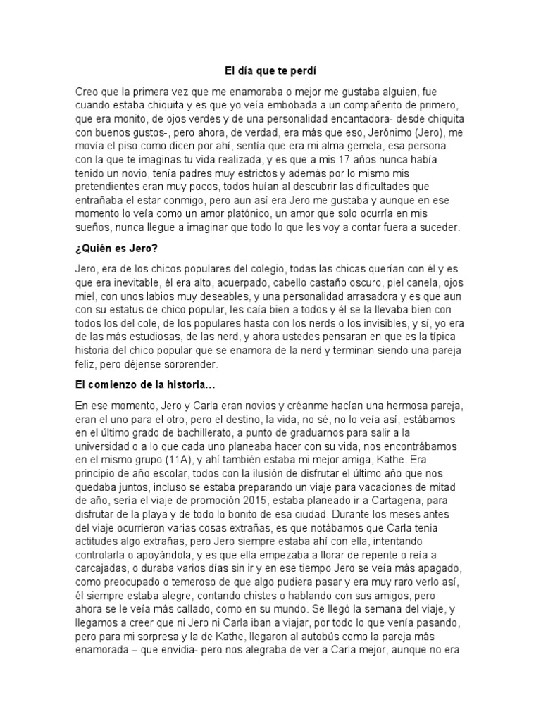 El Día Que Te Perdí | PDF