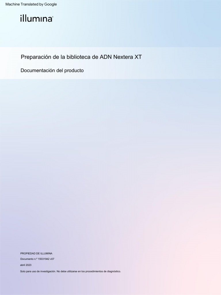 Protocolo de Preparación Nextera XT | PDF | Reacción en cadena de la ...