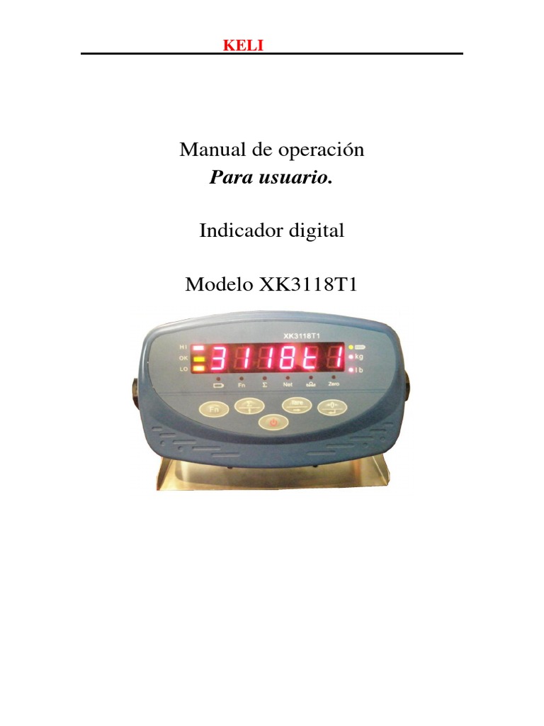 Manual KELI XK3118T1 | PDF