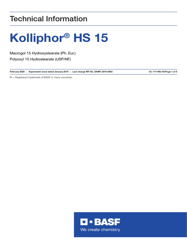 kolliphor-hs-15_technical_information | PDF