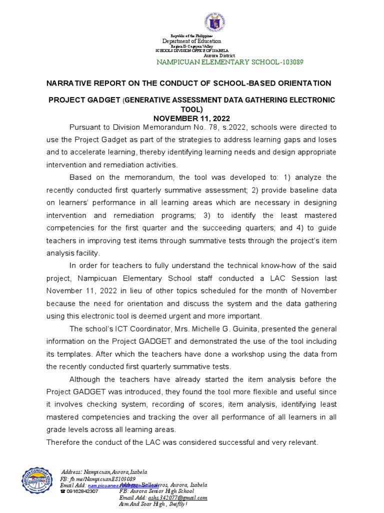 Narrative Project Gadget | PDF | Educational Technology | Learning