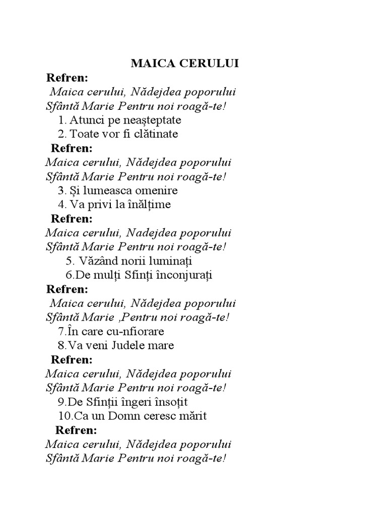 Maica Cerului | PDF