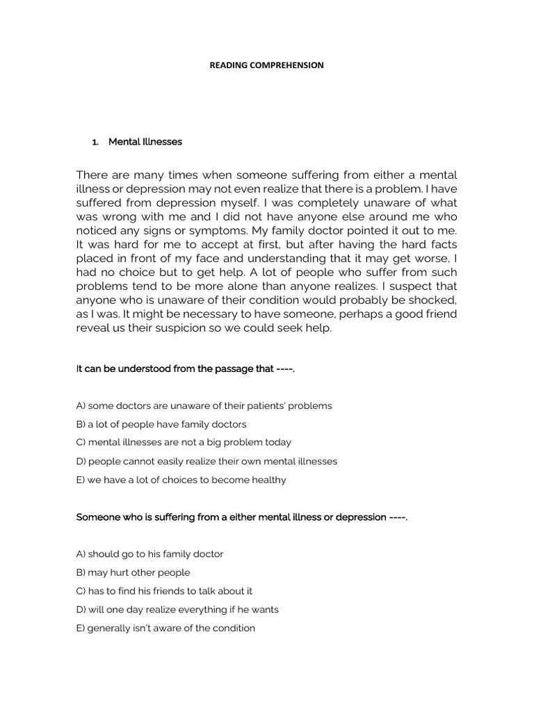 Understanding Mental Health Awareness | PDF