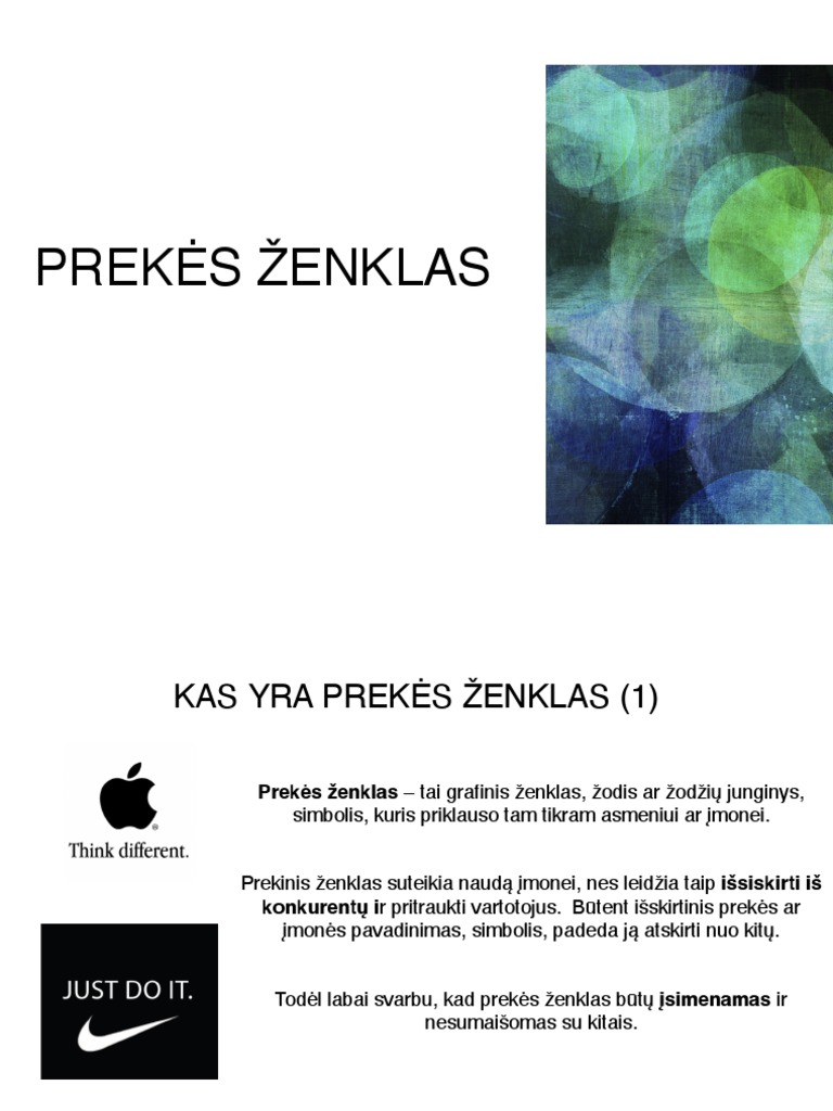 Prekės Ženklas | PDF