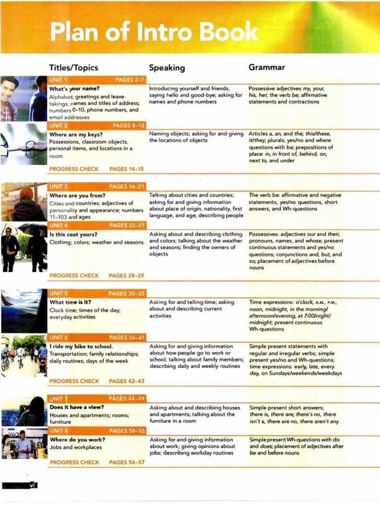 Interchange Fifth Edition - Book Plan | PDF | Adjective | Verb