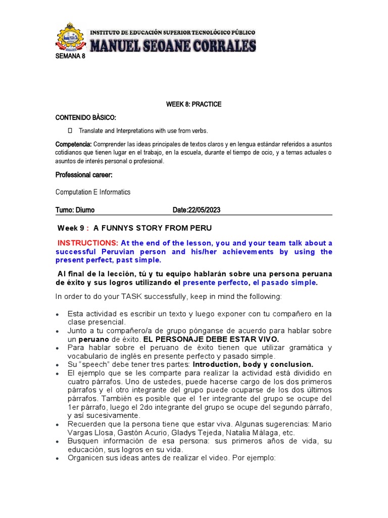 Practice Week 8 | PDF | Lingüística